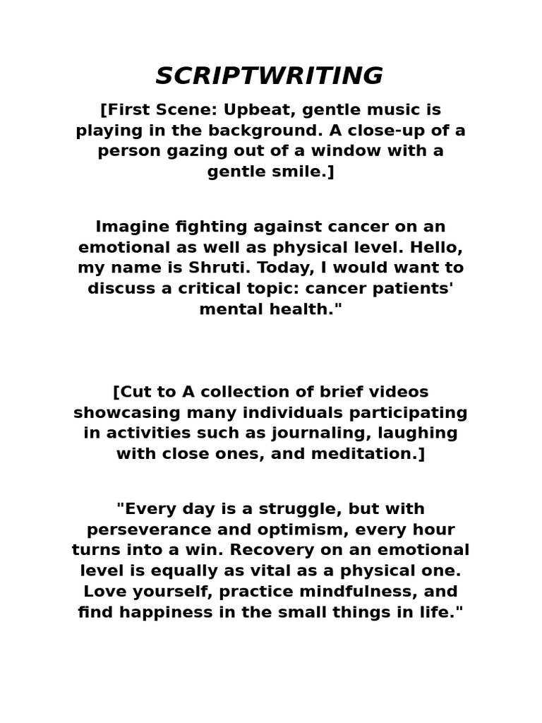 Assignment Script Writing | PDF