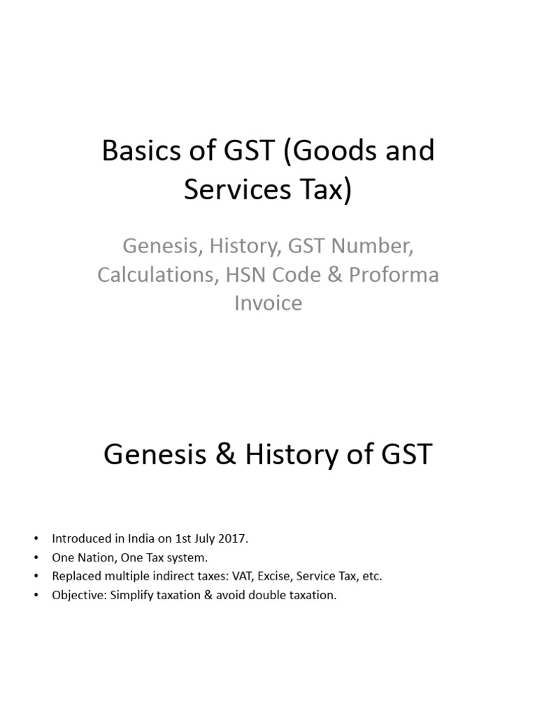 Basics of GST PPT by DR Varsha Vaswani | PDF