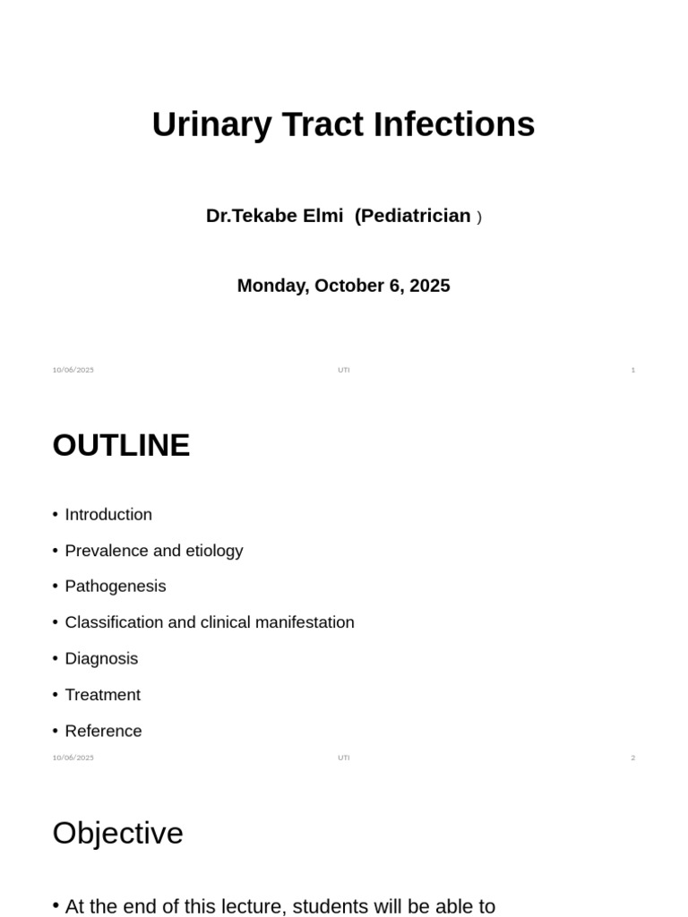 Pediatric Urinary Tract Infections Guide | PDF | Urinary Tract ...