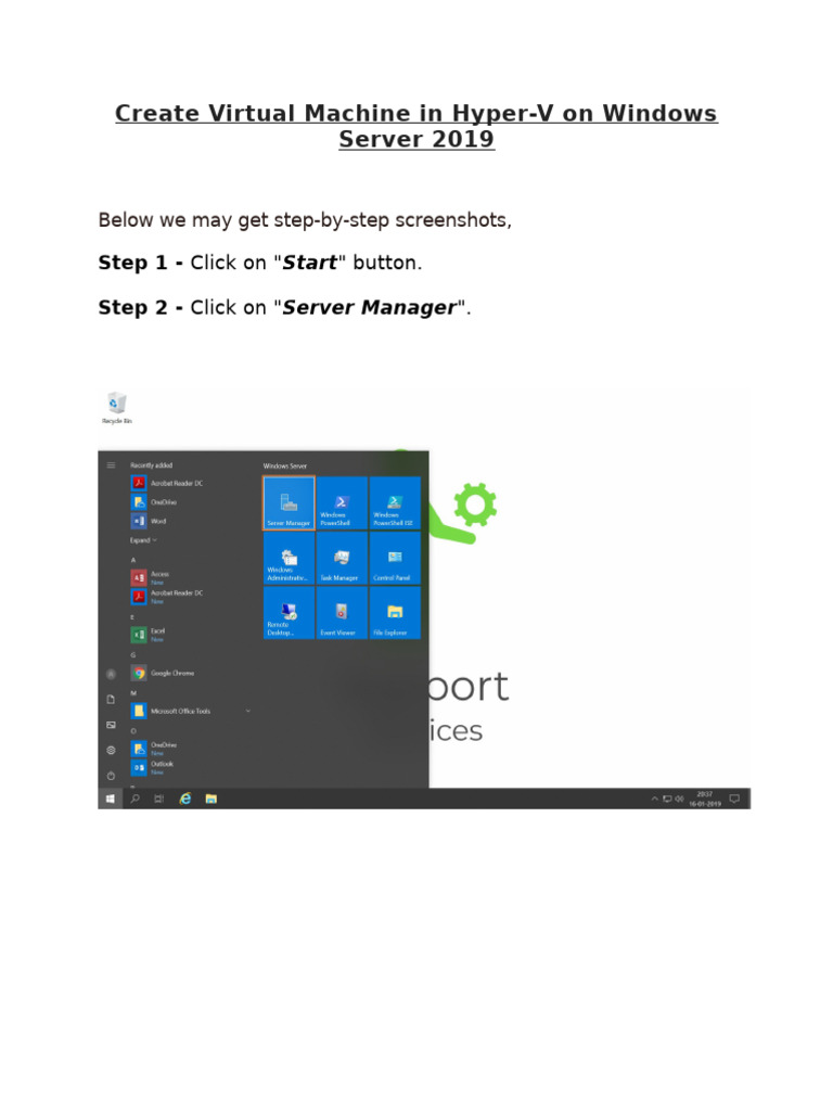 Create Virtual Machine in Hyper | PDF