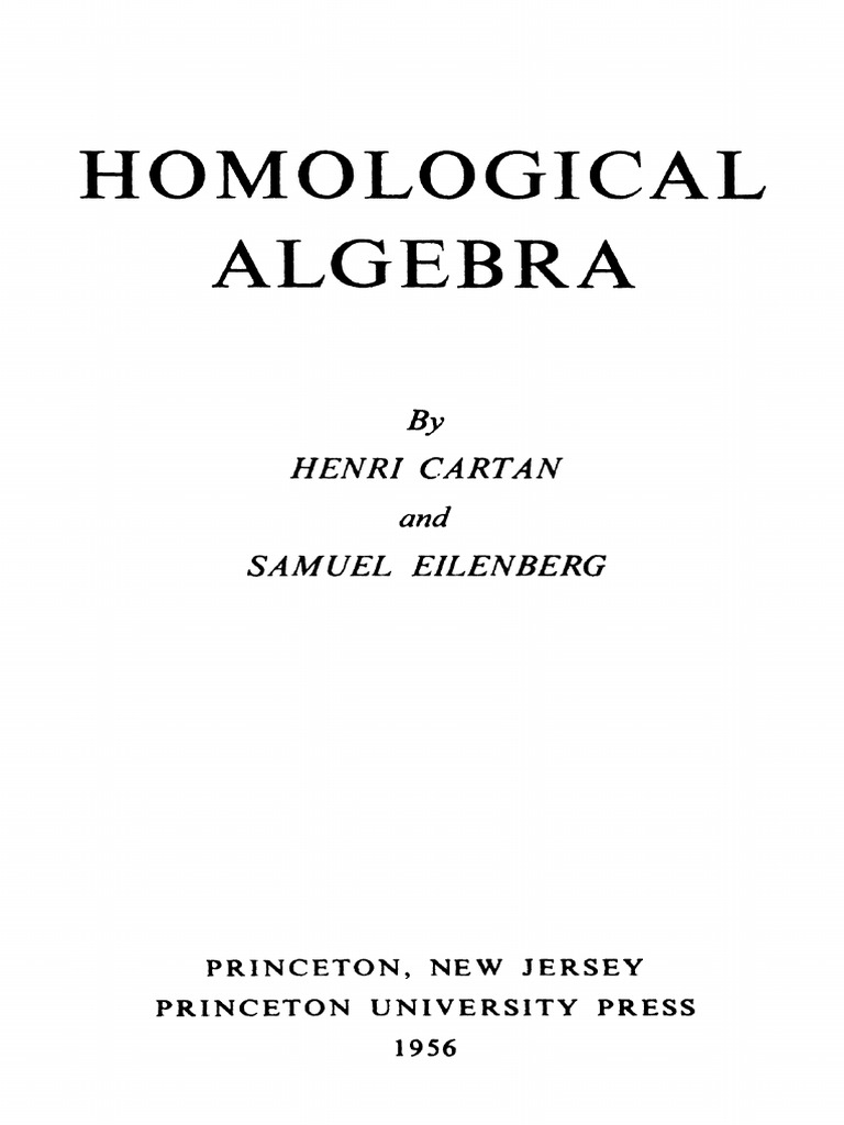 (PMS-19) H. Cartan, S. Eilenberg - Homological Algebra-Princeton ...