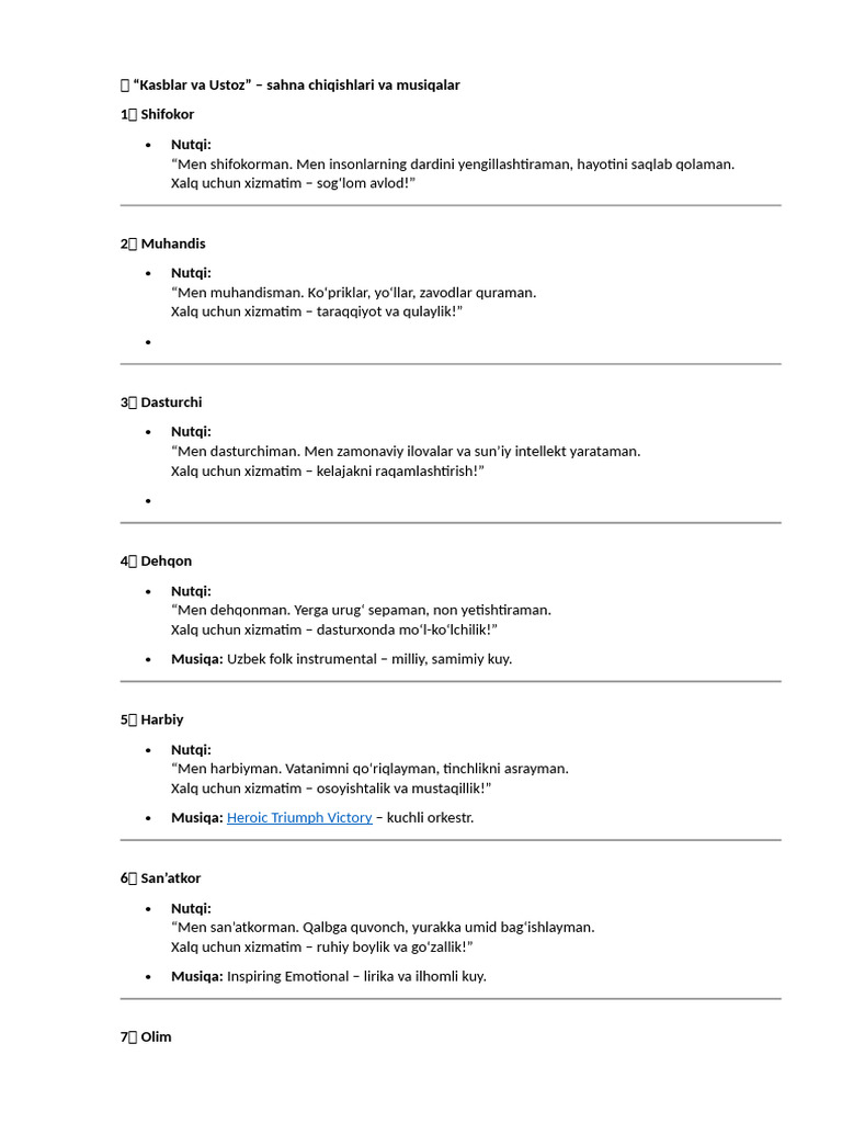 Kasblar Suxbati | PDF