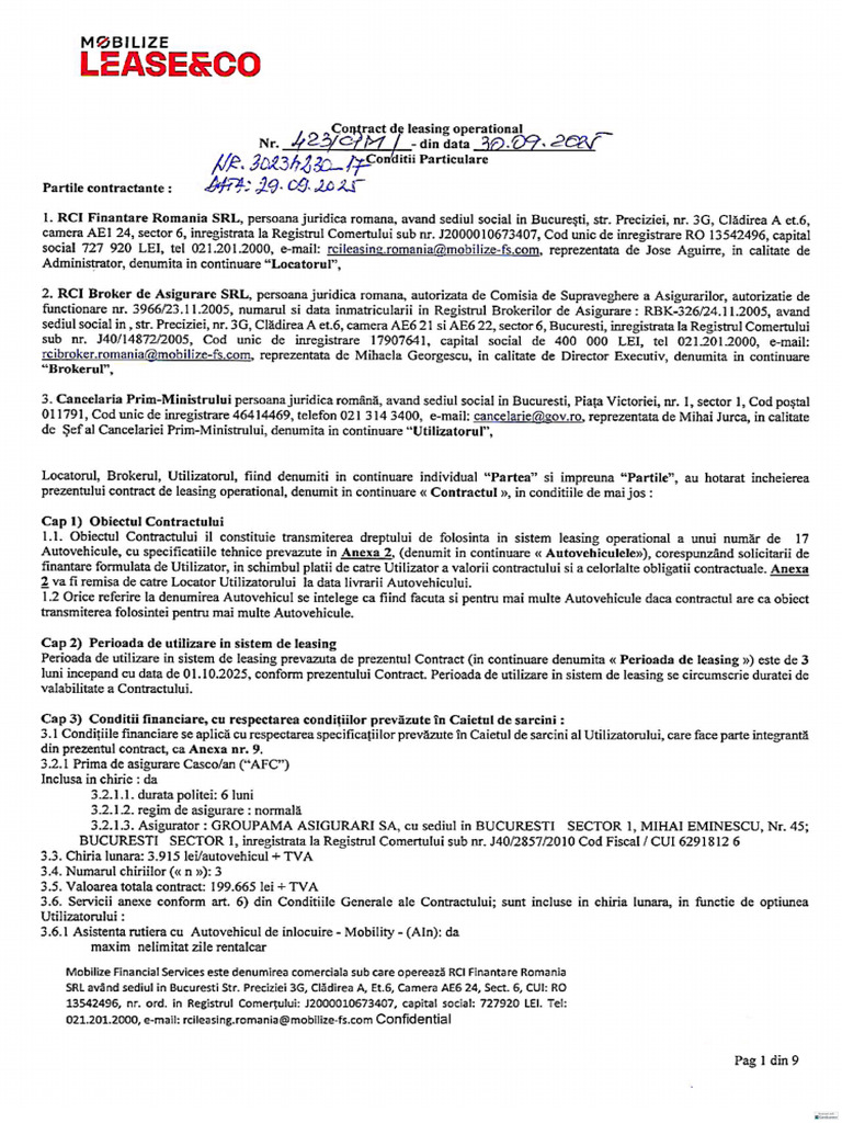 Contract de Leasing | PDF