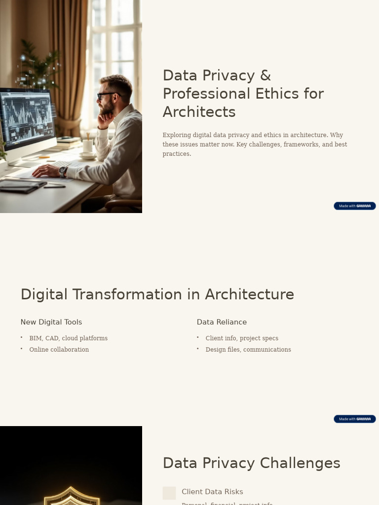 Data Privacy and Professional Ethics For Architects | PDF