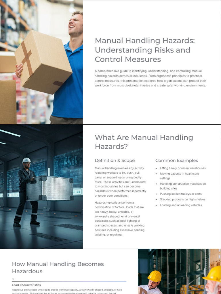 Manual Handling Hazards | PDF | Safety | Occupational Safety And Health
