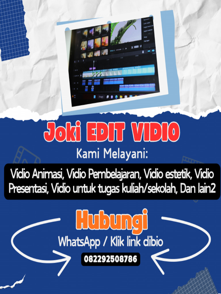 Putih Dan Biru Modern Scrapbook Kelas Edit Video Instagram Post | PDF