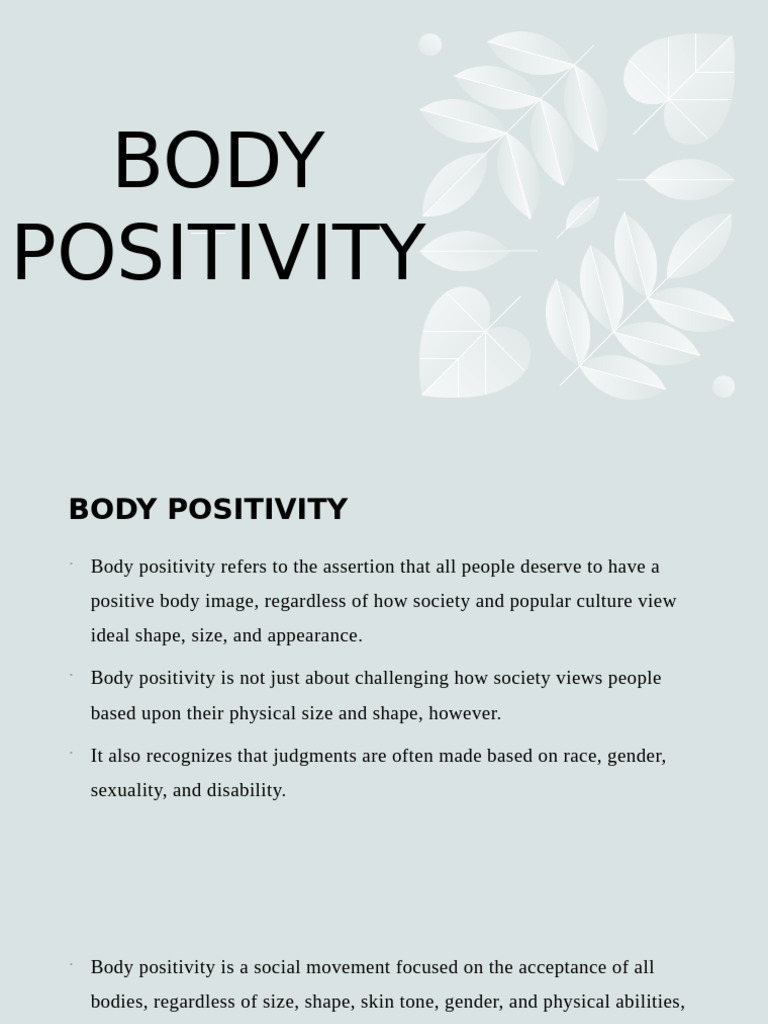 Body Positivity | PDF | Motivation | Motivational