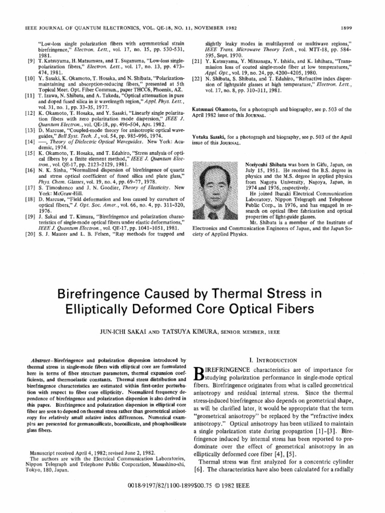 Birefringence in Elliptical Core Fibers | PDF | Polarization (Waves ...