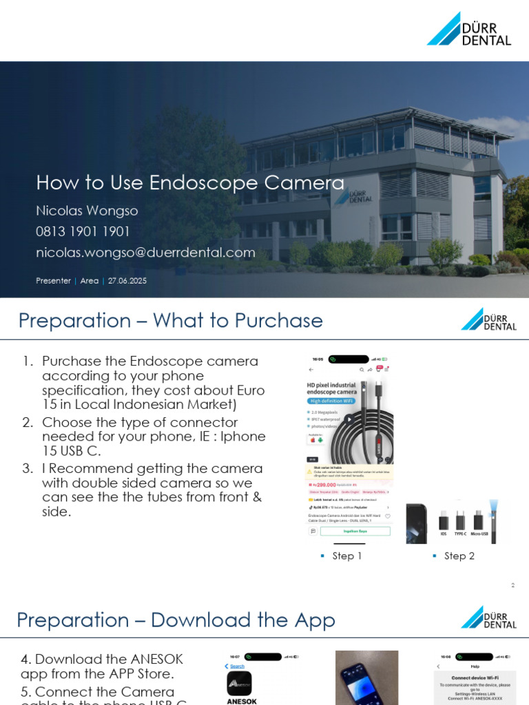 Using an Endoscope Camera Guide | PDF