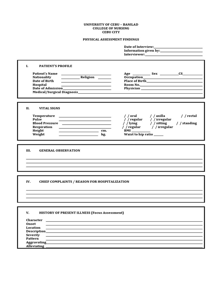Physical Assessment (Adult) | PDF | Human Nose | Tongue