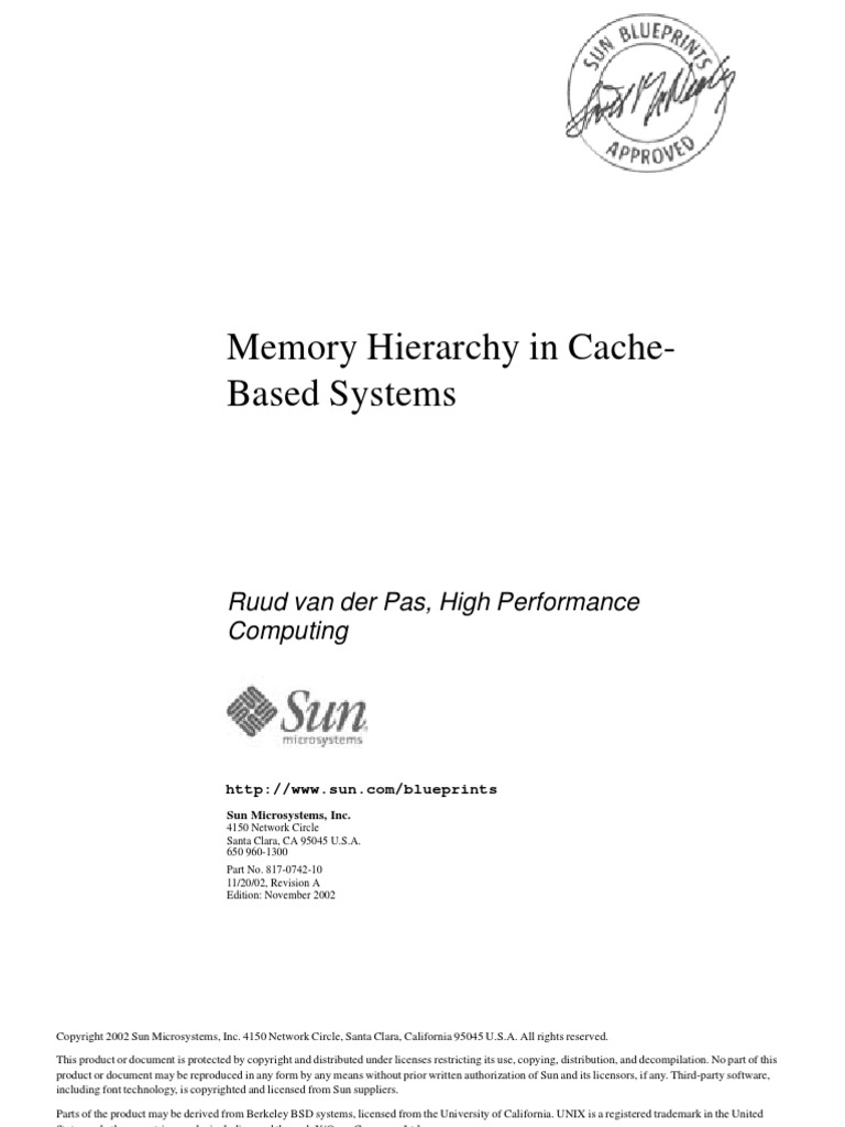 Memory Hierarchy in Cache-Based Systems: Ruud Van Der Pas, High Performance Computing | Download ...