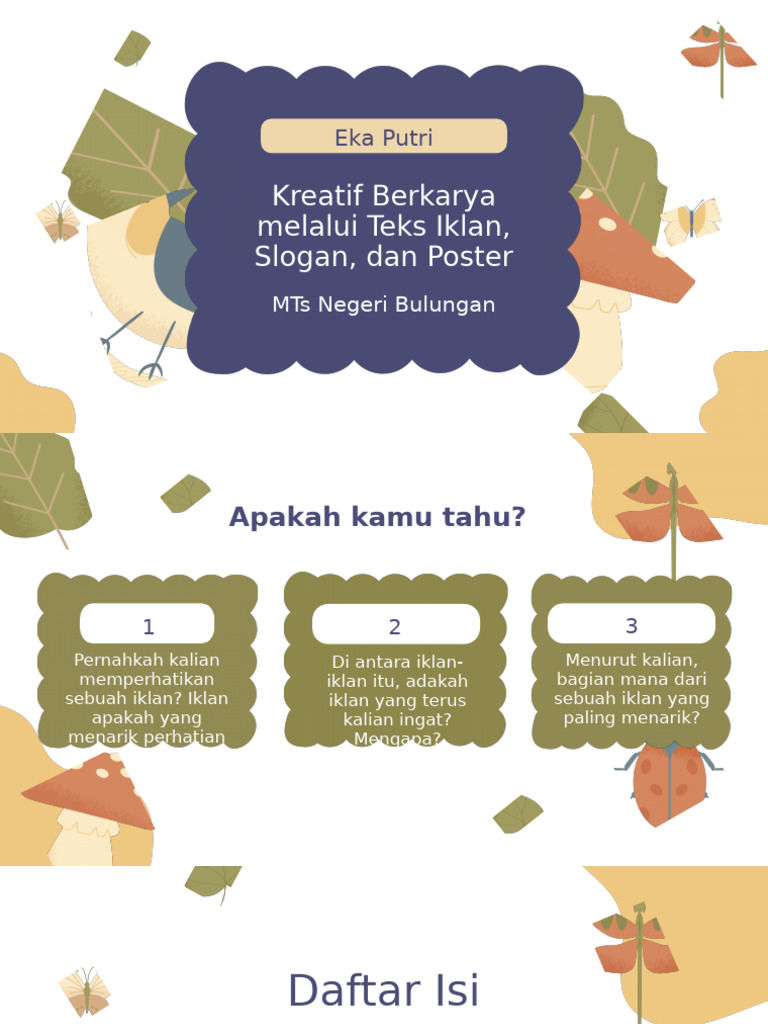 Teks Iklan, Slogan, dan Poster: Panduan | PDF