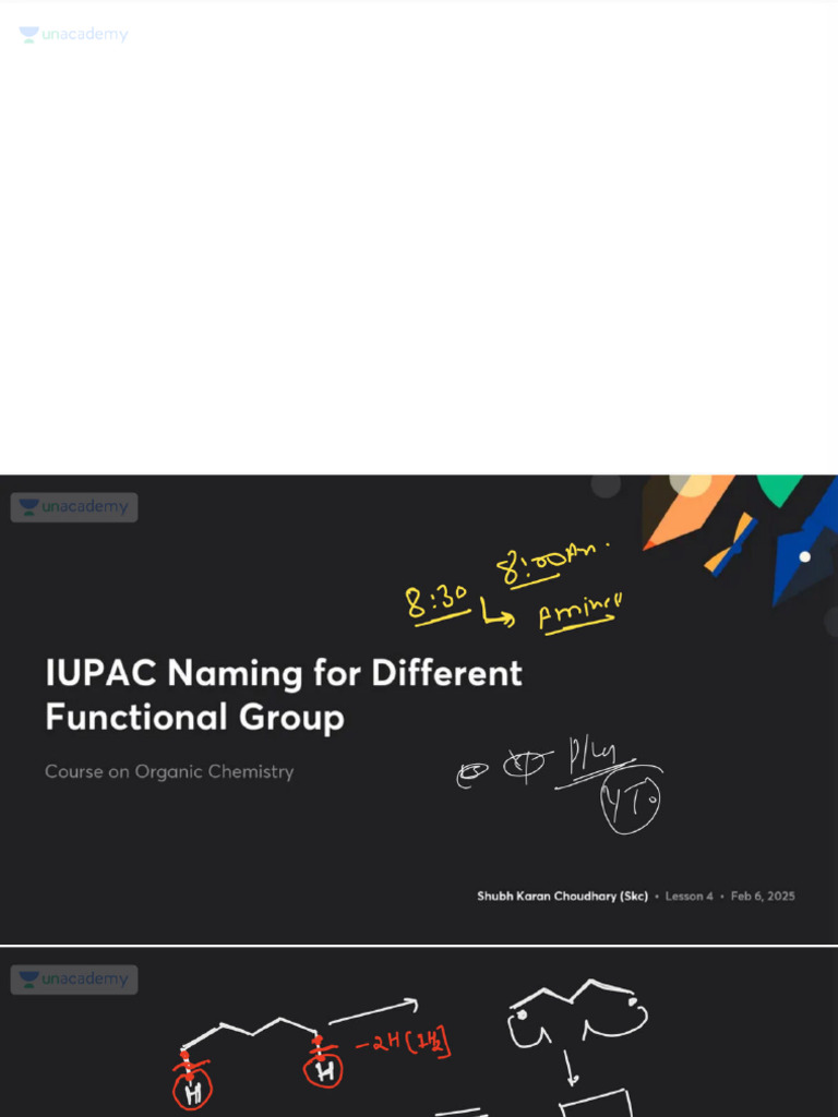 IUPAC Naming For Different Functional Group With Anno | PDF