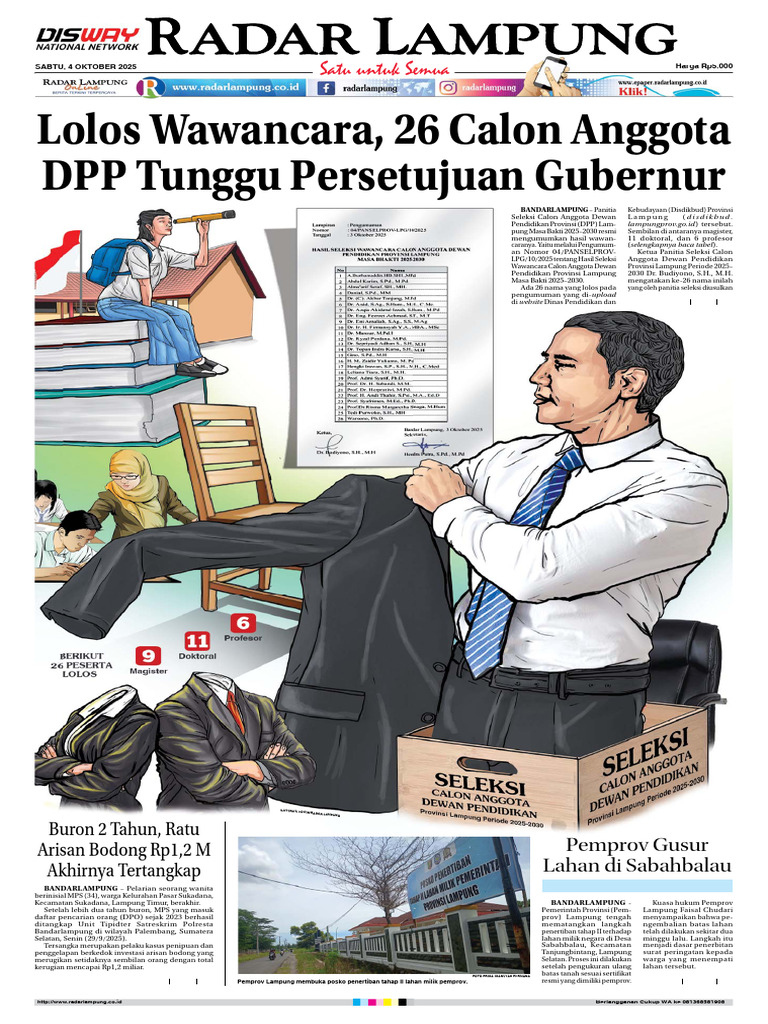Radar Lampung, 4 Oktober 2025 | PDF