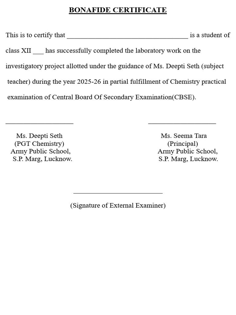Bonafide Certificat1 1 | PDF