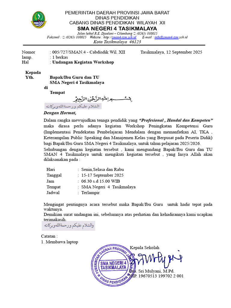 Workshop Peningkatan Kompetensi Guru | PDF