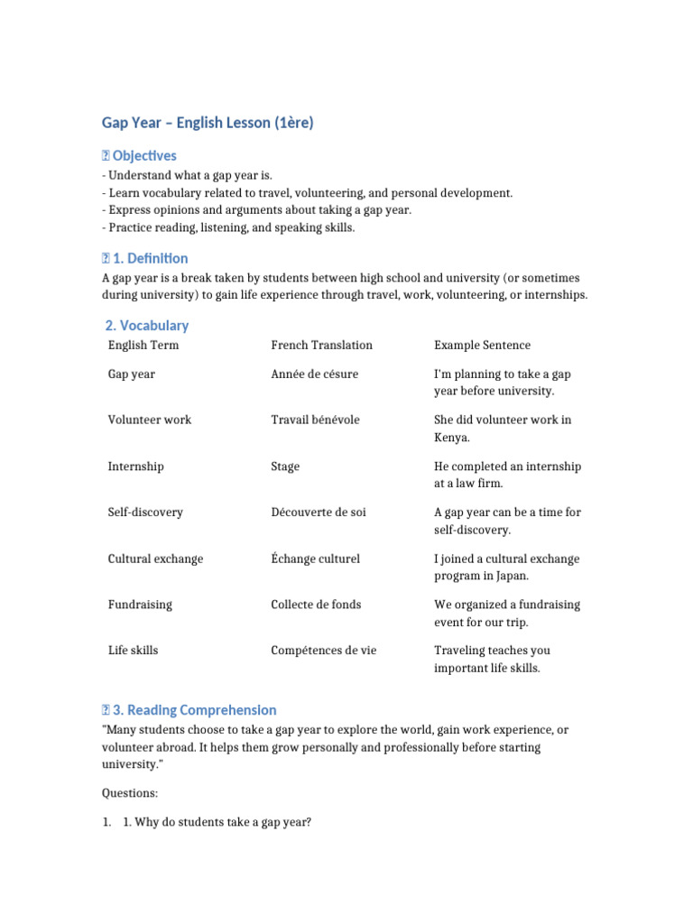 Understanding Gap Years in English | PDF | Applied Linguistics | Cognition