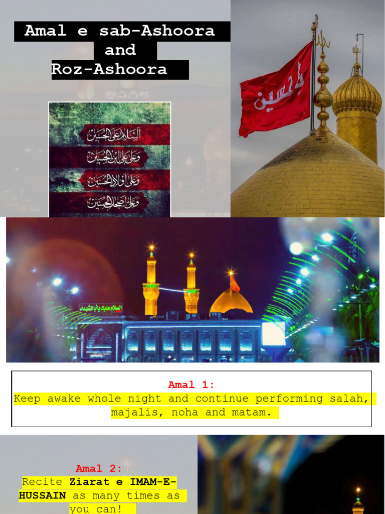 Amal For Sab-Ashoor and Day of Ashoora-1 | PDF | Islamic Texts | Quran