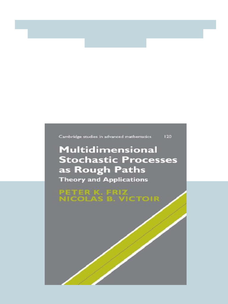 Multidimensional Stochastic Processes as Rough Paths Theory and Applications 1st Edition Peter K ...