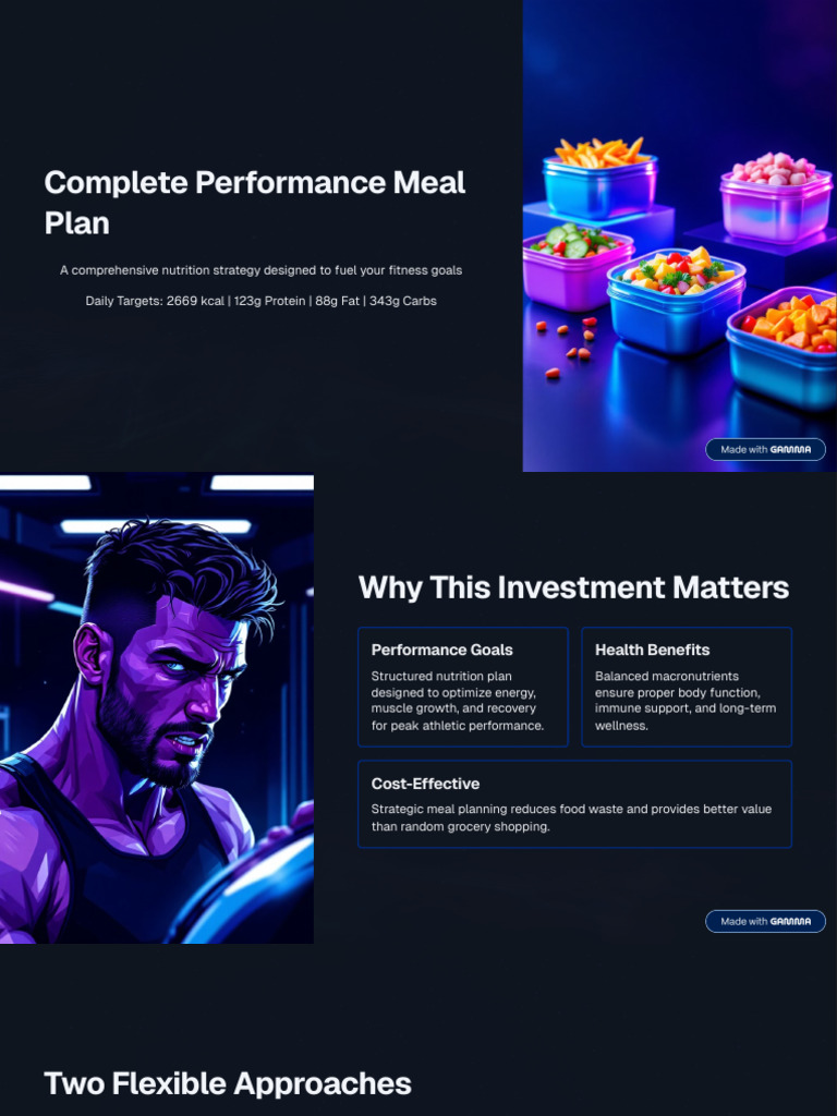 Complete Performance Meal Plan | PDF | Foods | Soybean