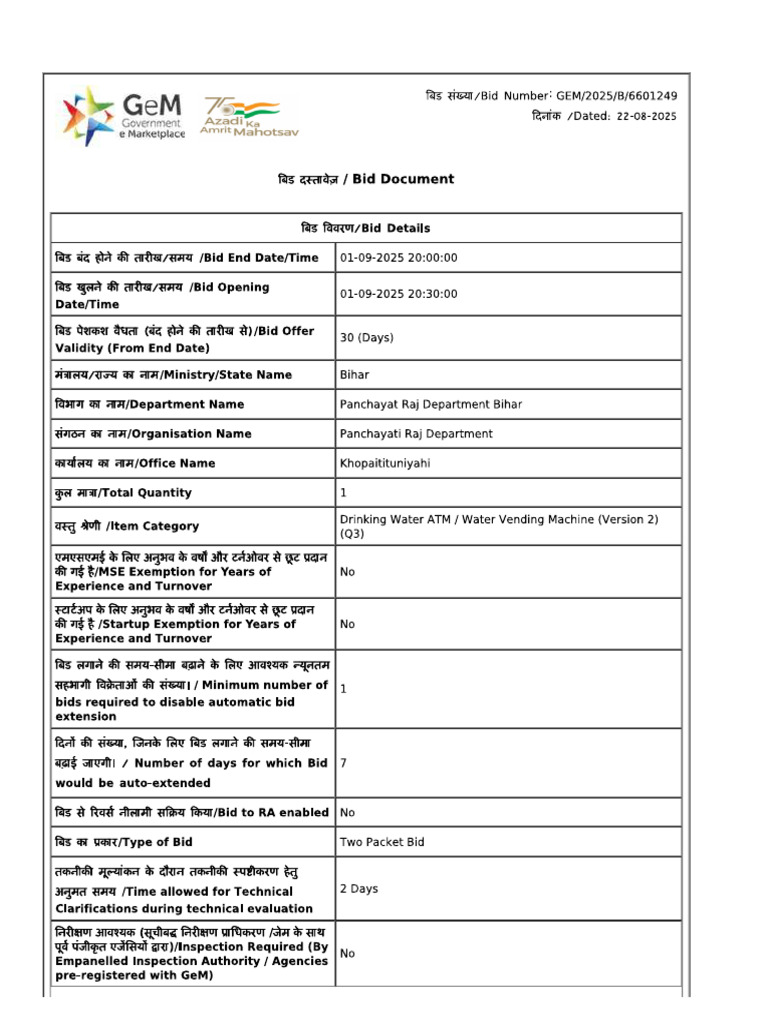 Bids | PDF