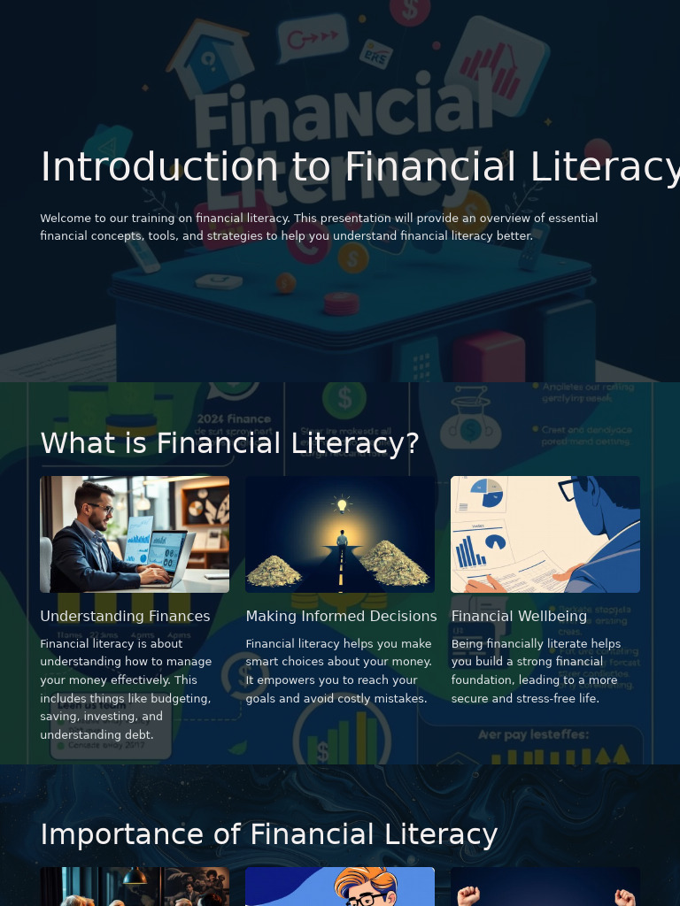 Introduction To Financial Literacy | PDF | Cost Of Living | Investing