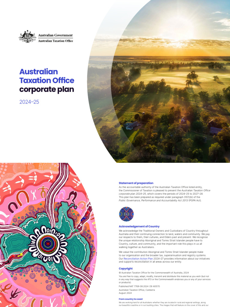 ATO Corporate Plan 2024–25 Overview | PDF | Taxes | Regulatory Compliance