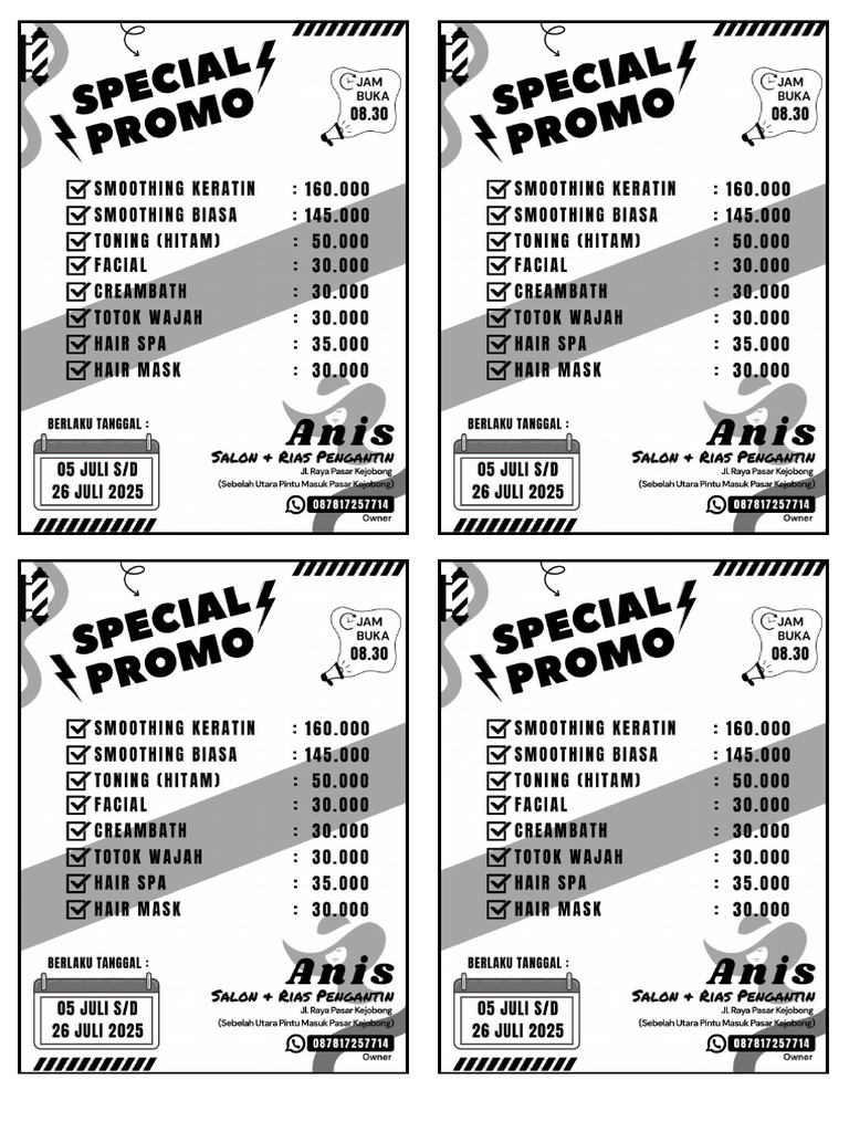 Anis Salon Brosur Promo | PDF