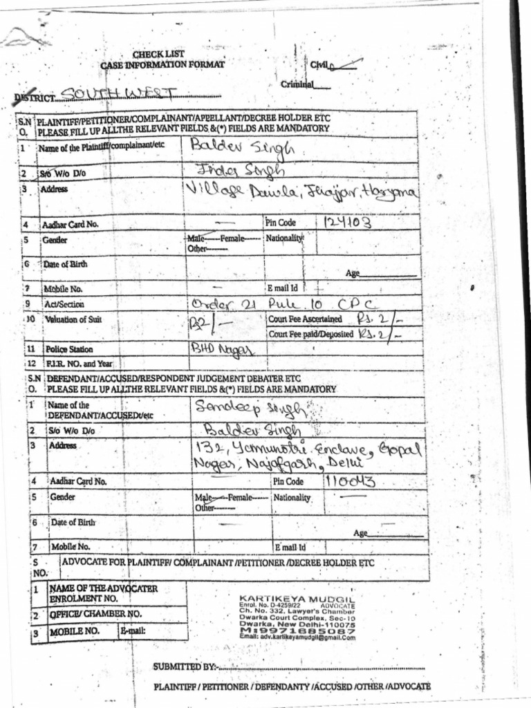 Execution Petition for Baldev Singh Case | PDF | Practice Of Law ...