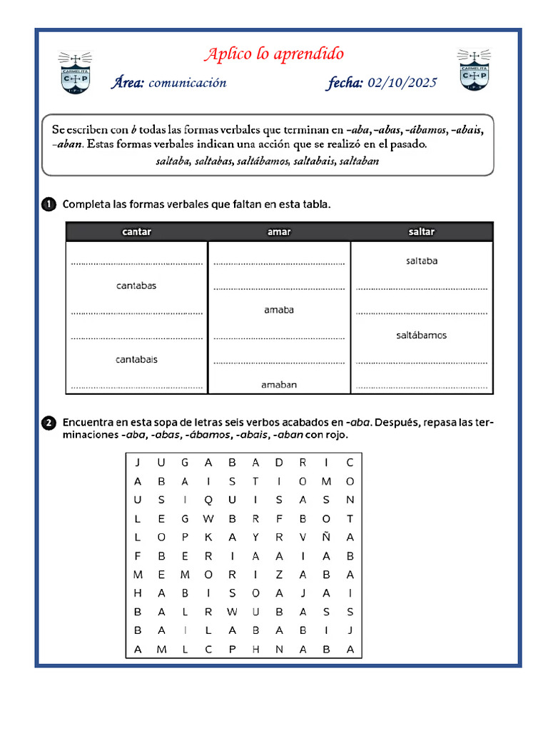 Aplico Lo Aprendido ABA | PDF