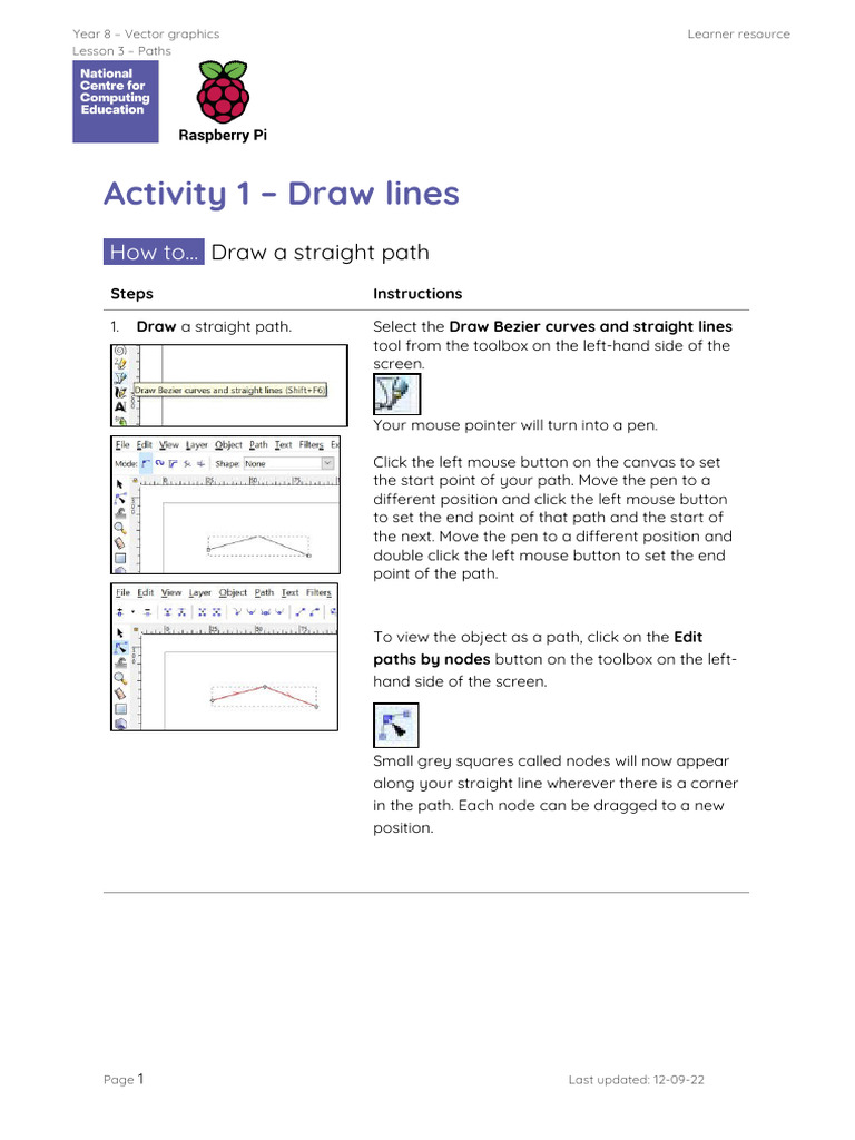 L3 Handout - Inkscape How To - Vector Graphics - Y8 | PDF