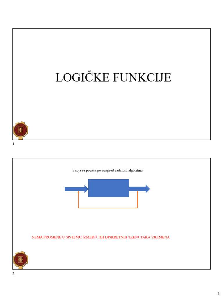 01 Logicke Funkcije | PDF