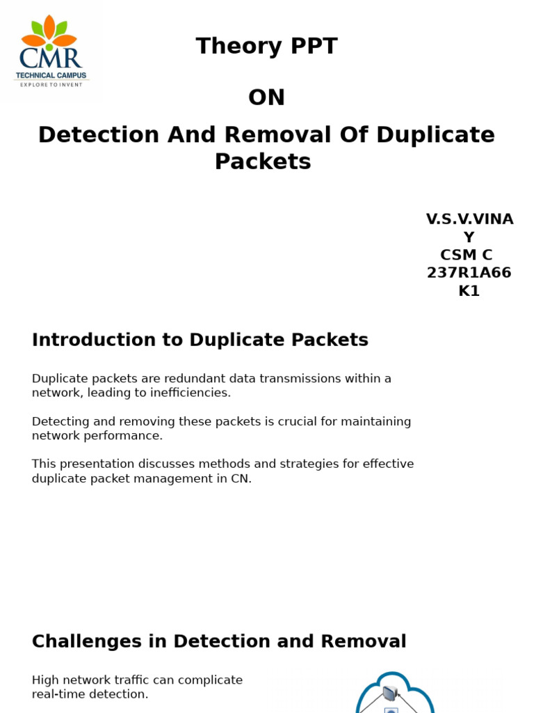 Detection and Removal of Duplicate Packets in CN | PDF