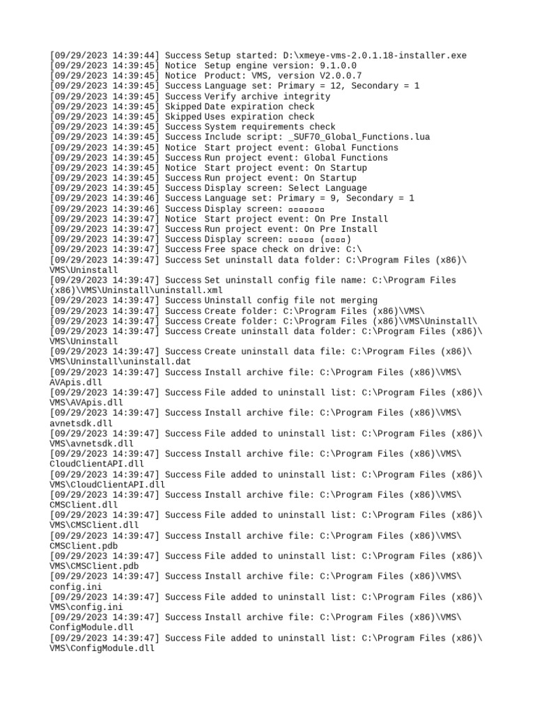 VMS Setup Log | PDF | Ibm Pc Compatibles | Software Development