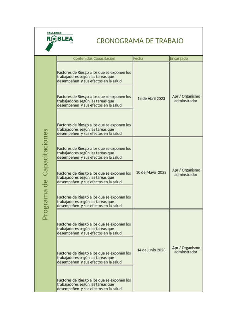 Programa Capacitaciones Temert | PDF | Especialidades Medicas | Salud ...
