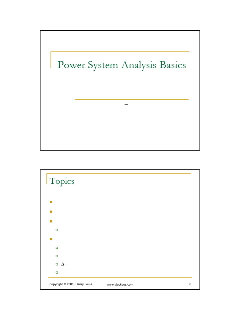 Power System Analysis Basics | PDF | Ac Power | Electrical Engineering