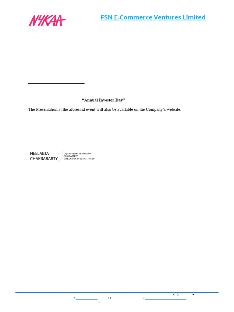 2024-06 Analyst Day Presentation (FSN) | PDF | Brand | Retail