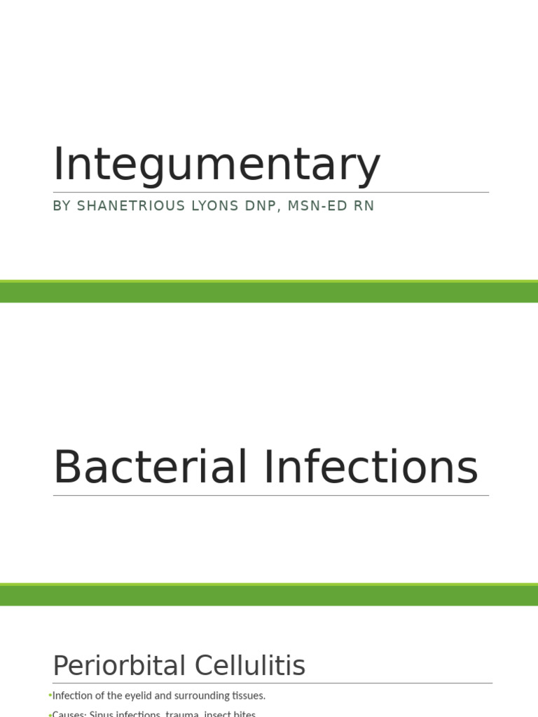 WK 4 (& 5) Integumentary PPT Handout | PDF