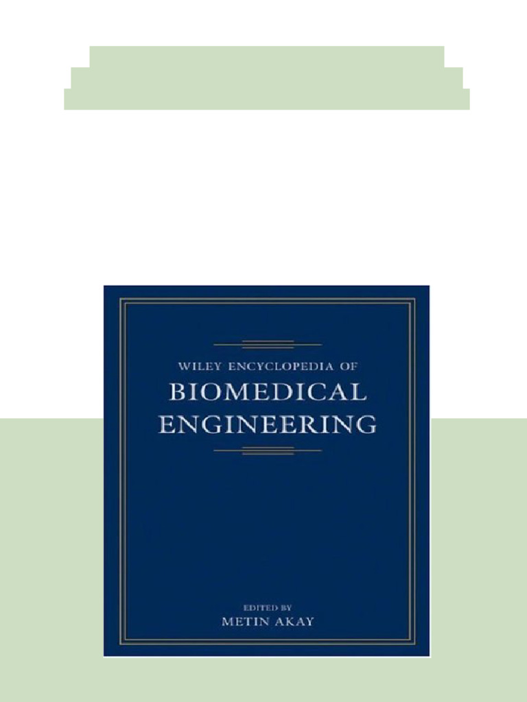 (Ebook) Wiley Encyclopedia of Biomedical Engineering, 6-Volume Set by ...