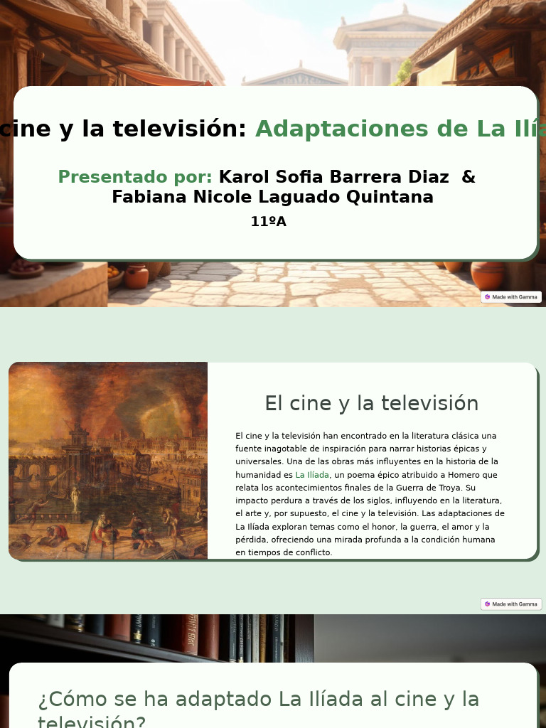 El Cine y La Television Adaptaciones de La Iliada | PDF | Ilíada | Aquiles