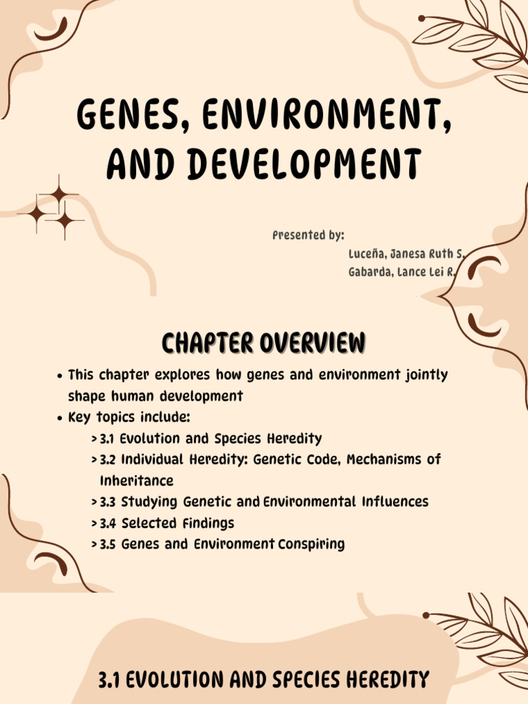 Genes and Environment in Human Development | PDF | Genetics | Heritability