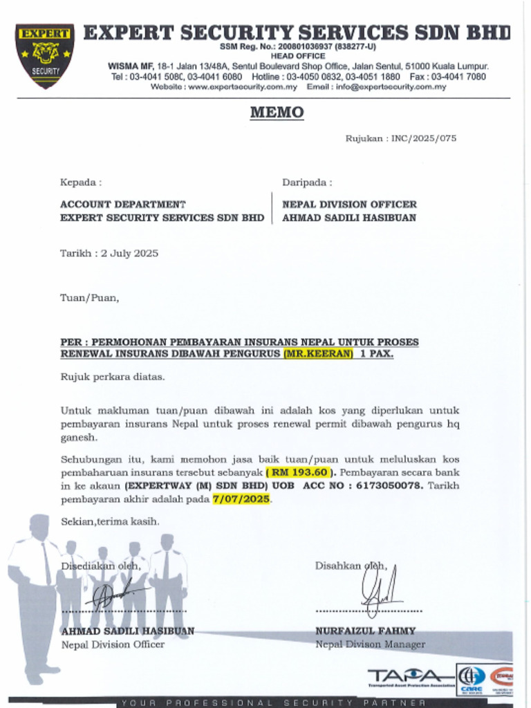 Ins Exp 075-2025 | PDF