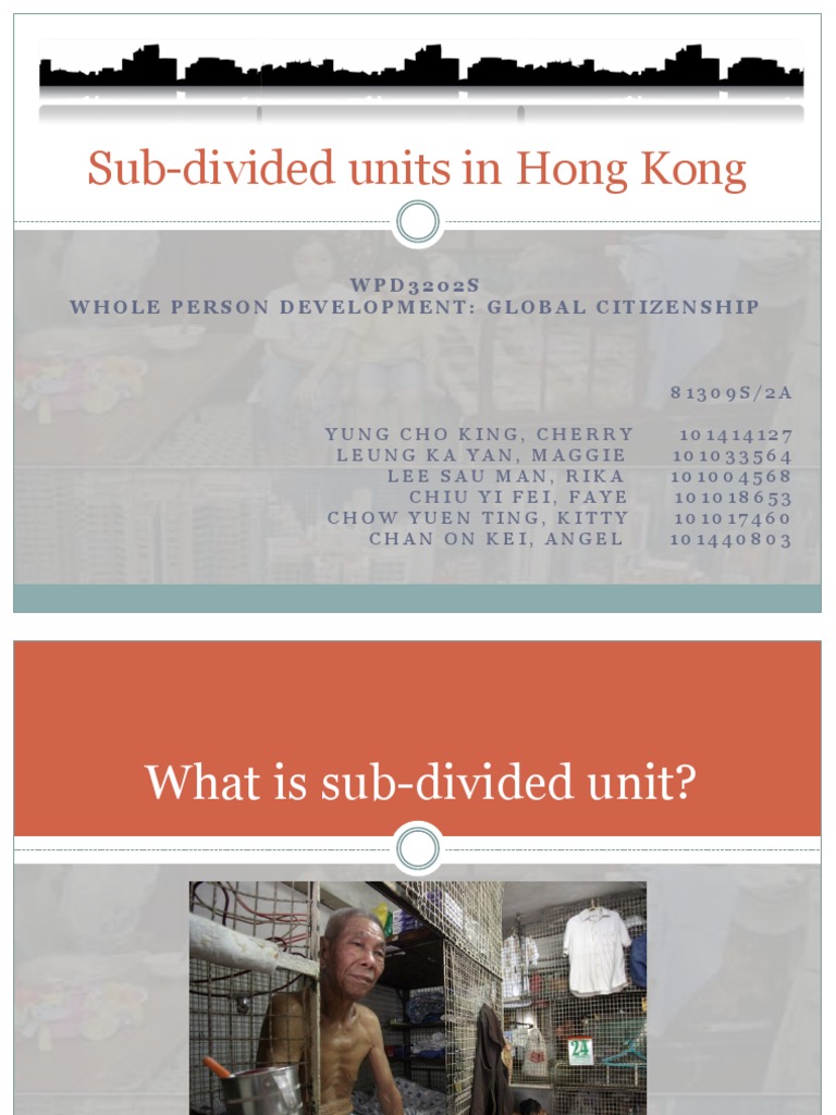 Sub-Divided Units in Hong Kong | PDF | Public Housing | Renting
