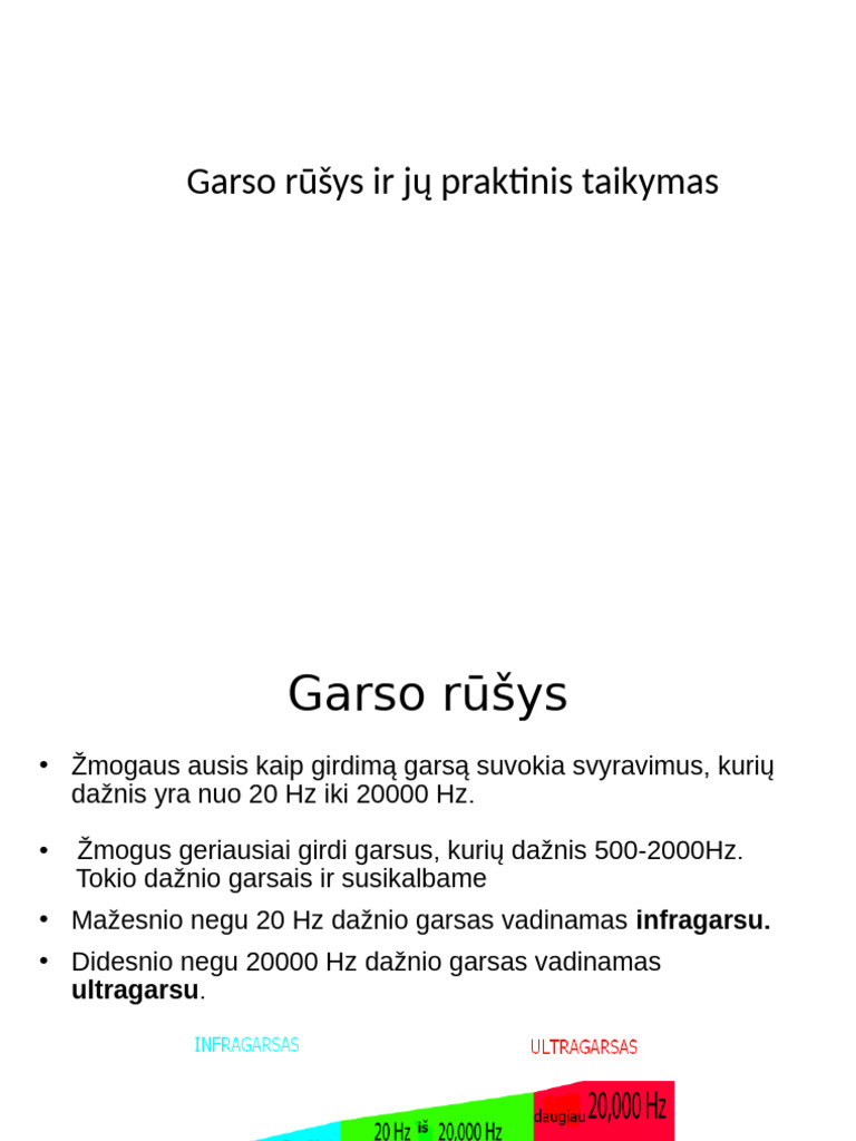 1.6. garso rusys ir ju praktinis taikymas | PDF
