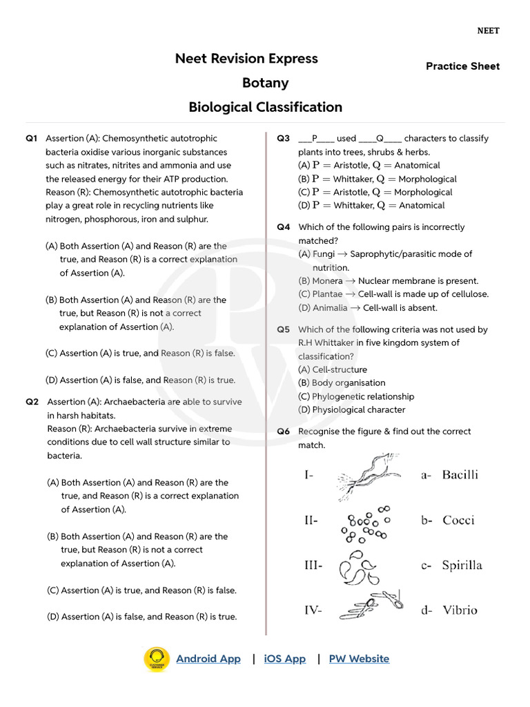 66ea86157c9fb482174fa40f - ## - Biological Classification: Practice ...