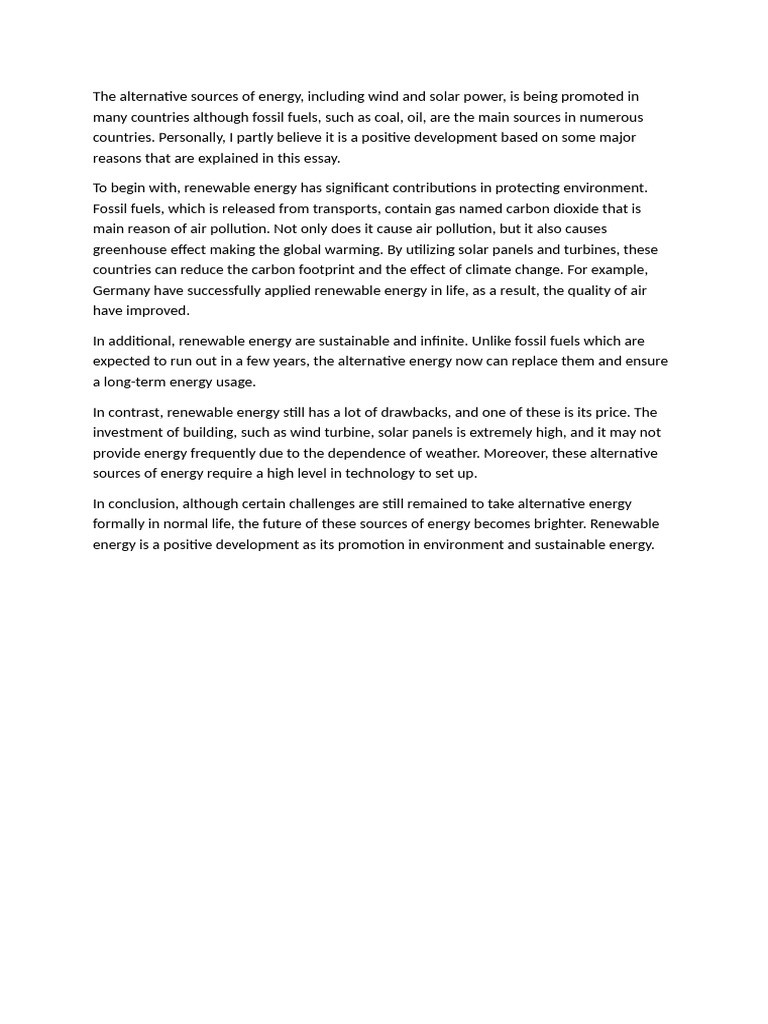 The Alternative Sources of Energy | PDF
