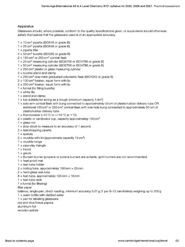 Lab Material - AS & A Levels | PDF