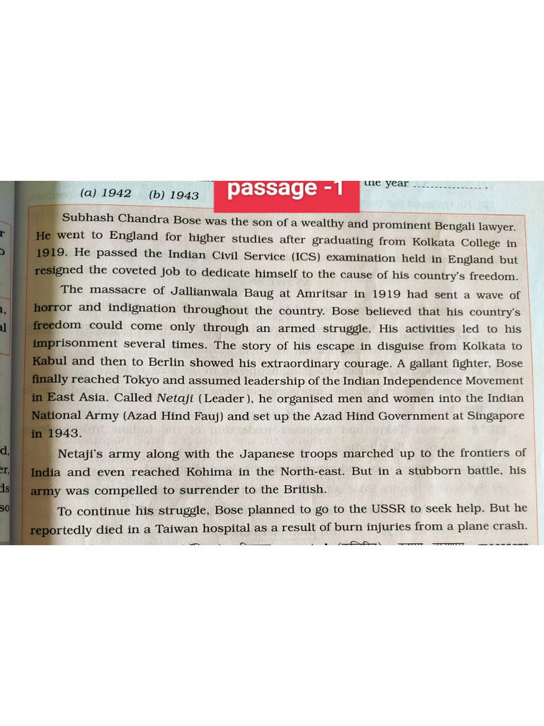 10th English (Non-Textual Passage-1,2,3) | PDF