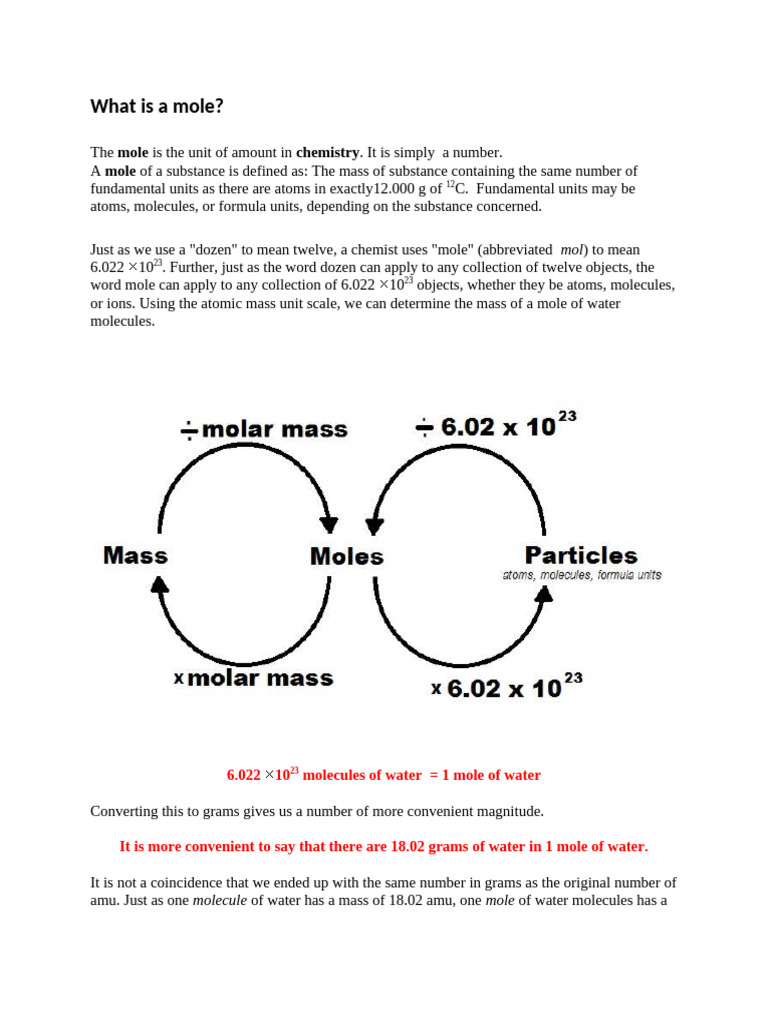 Lesson On Moles and Stoichiometry | PDF | Mole (Unit) | Stoichiometry