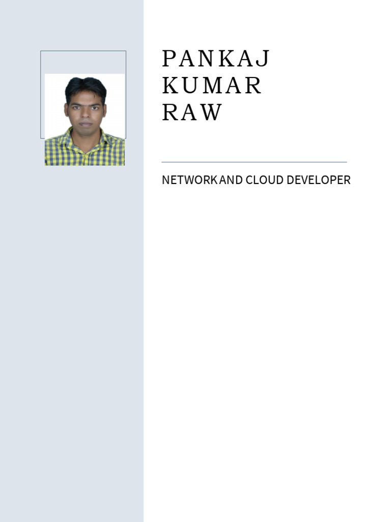 Network and Cloud Developer Resume - Pankaj Kumar Raw | PDF